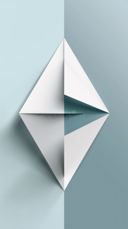 A White Paper Folded into a Triangle with Two Sides, AI Stock ...