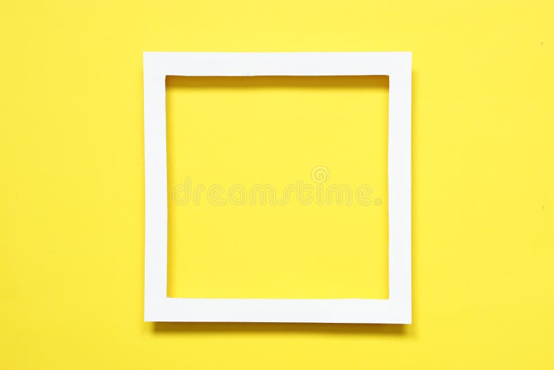 White Paper Frame on Yellow Background Stock Image - Image of sheet ...