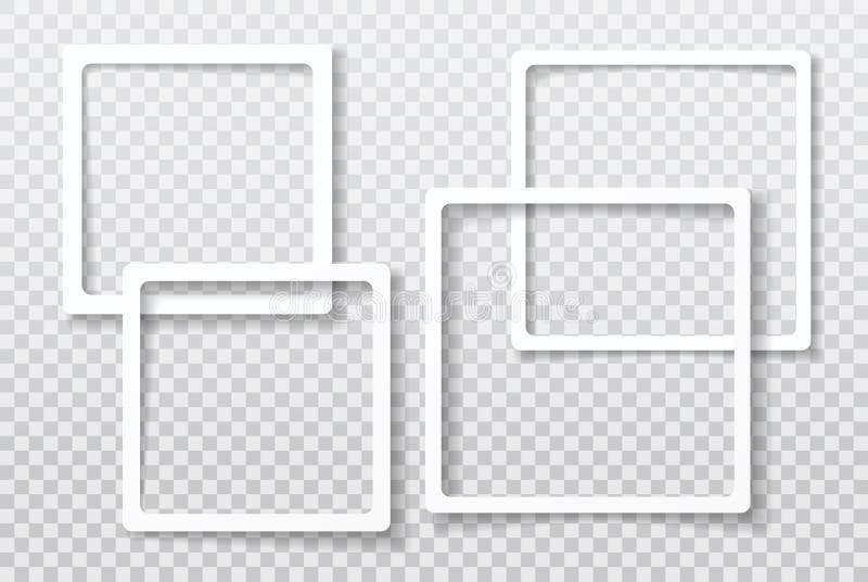 White Paper Frames with Soft Shadow for Text or Picture Stock Vector ...