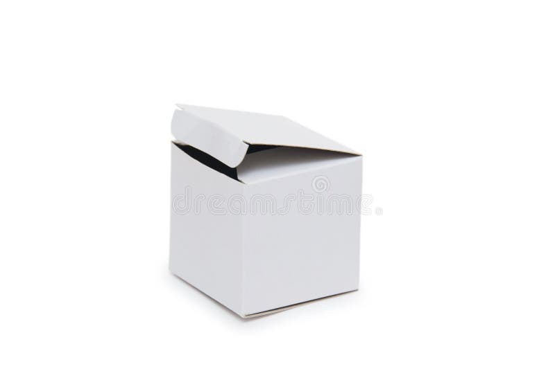 White Paper Gift Box on Isolated Background Stock Photo - Image of ...
