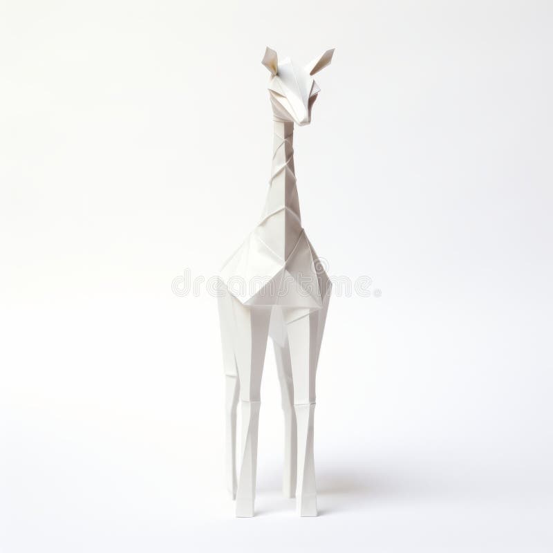 Paper Giraffe: a Cubist Faceting Inspired Japonism Art Piece Stock ...