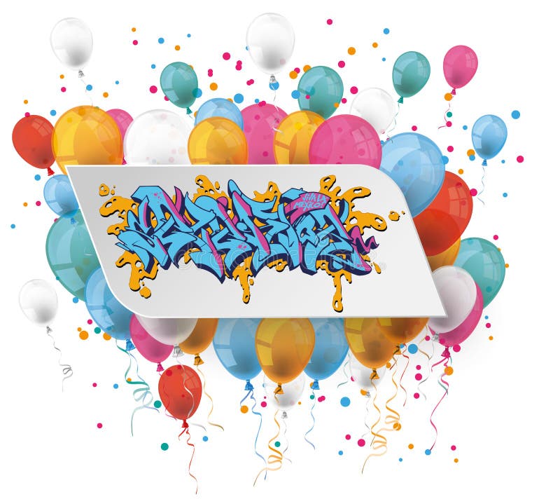 Graffiti Party stock illustration. Illustration of clubbing - 16558546