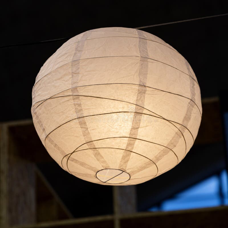Paper Lantern Light stock image. Image of round, fixture - 246596741