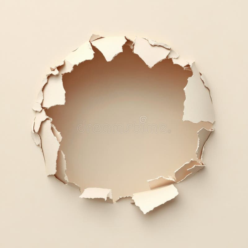 A White Paper with a Hole in the Middle Stock Image - Image of space ...
