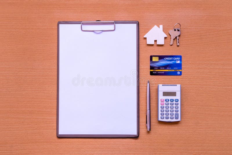 White Paper House Form with Model and Policy Document Stock Image ...