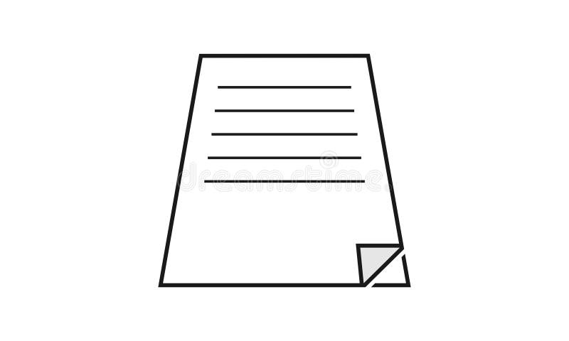 White Paper Illustration Logo Design Vector Stock Vector - Illustration ...