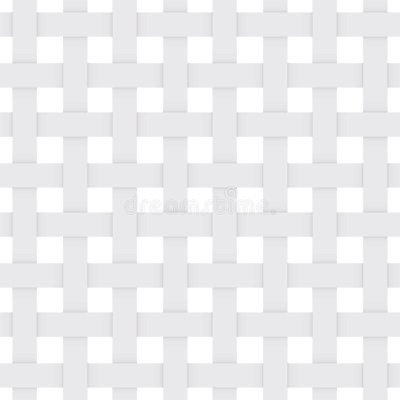 White Paper Lattice. Abstract Seamless Monochrome Pattern. Geometric ...