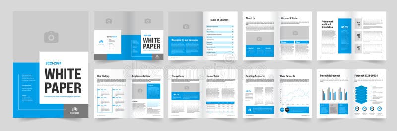 White Paper Layout or White Paper Template Stock Vector - Illustration ...