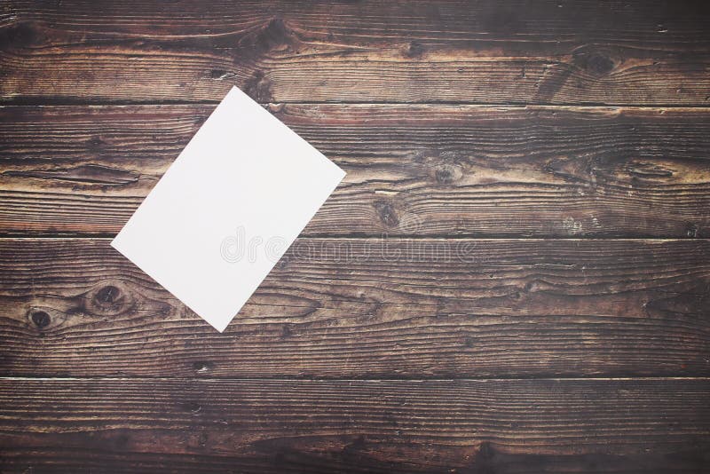 White Paper on Left Side of Table Stock Image - Image of color, green ...