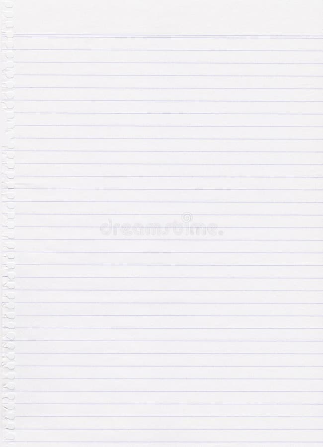 White Lined Paper Blank Background Stock Image - Image of page ...