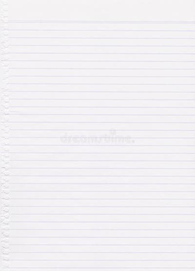 White Lined Paper Blank Background Stock Image - Image of page ...