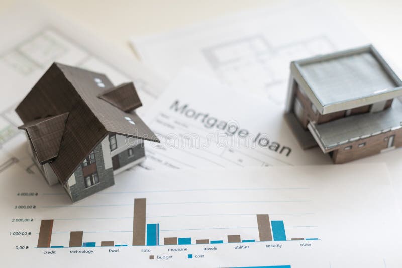 White Paper Miniature House Layout Stock Image - Image of real ...