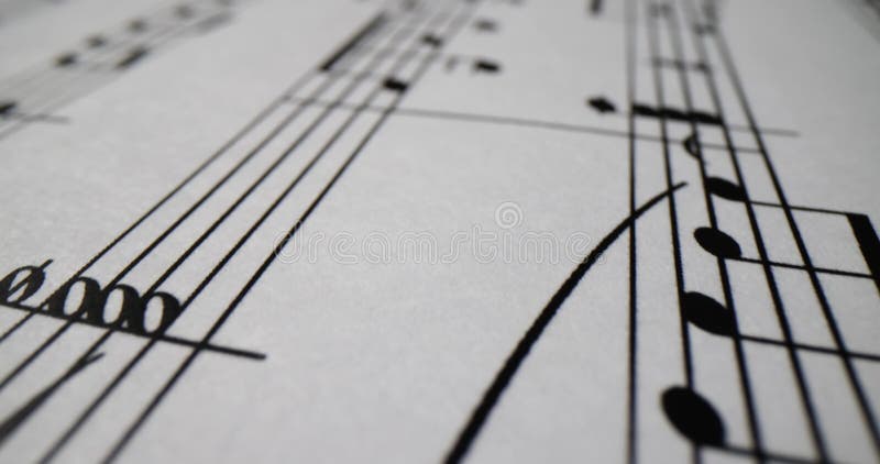 White Paper with Musical Notes Closeup Stock Footage - Video of white ...