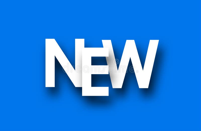 White Paper New Sign on Blue Background Stock Vector - Illustration of ...
