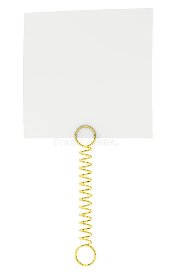White Paper Note Pad Attached with Metal Spring Stock Photo - Image of ...