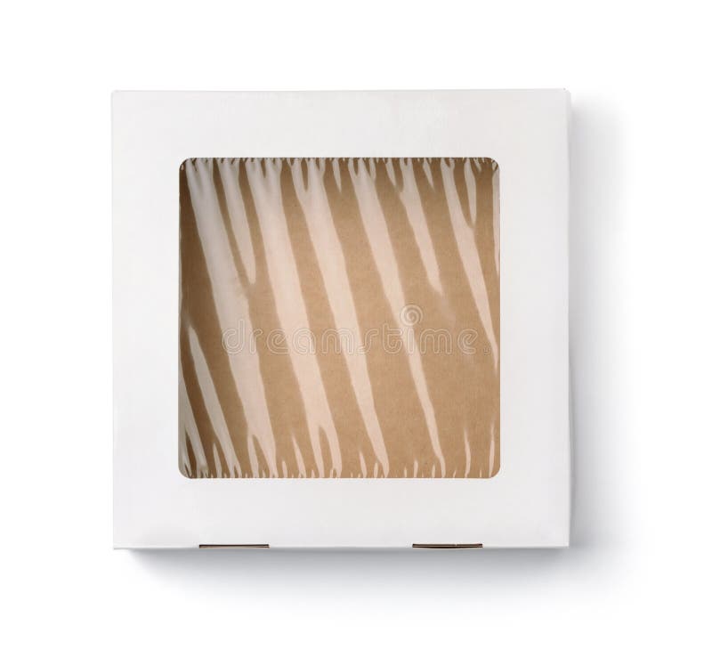 White Paper Package Box with Transparent Window Stock Image - Image of ...