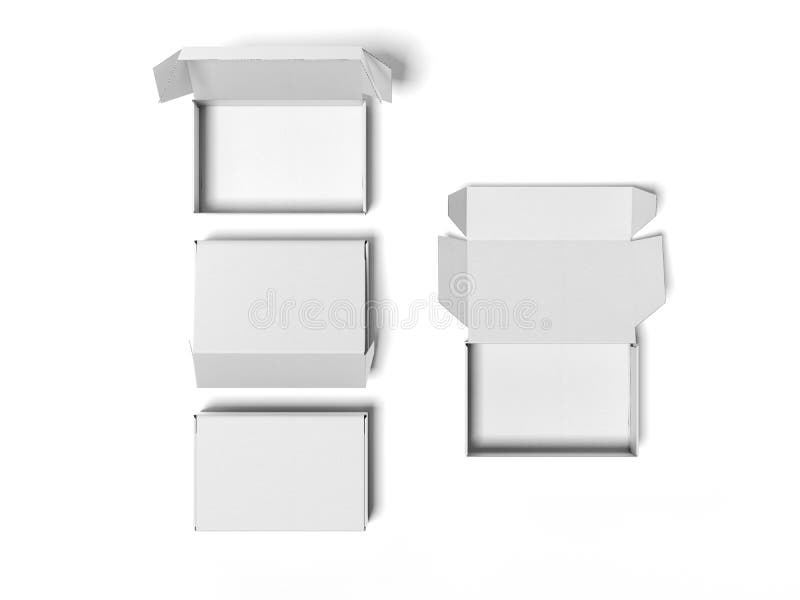 White Paper Packages. 3d Rendering Stock Image - Image of elegant ...