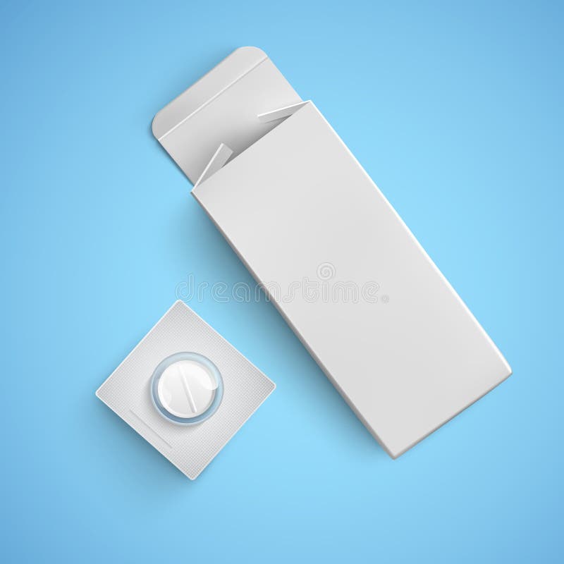 White Paper Packaging with White Pill, Templates of Packages for ...
