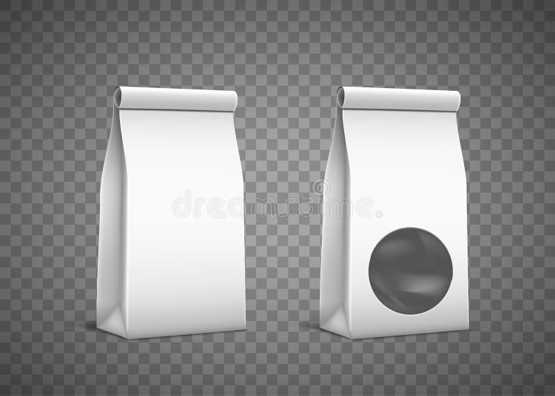 White Paper Packaging Template. Empty Package with a Window Stock ...