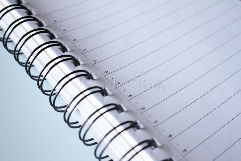 White Paper Pad for Notes Bound in a Spiral Stock Image - Image of ...