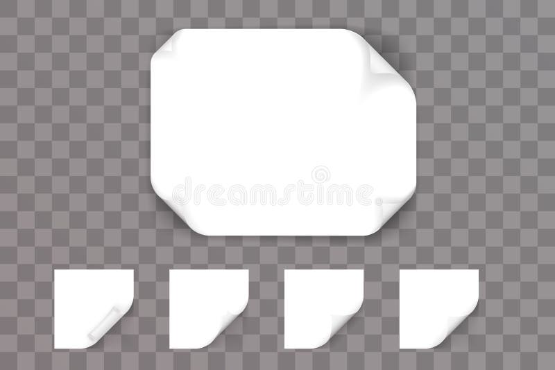 White Paper Page Curl Transparent Template Background Mock Up Design ...