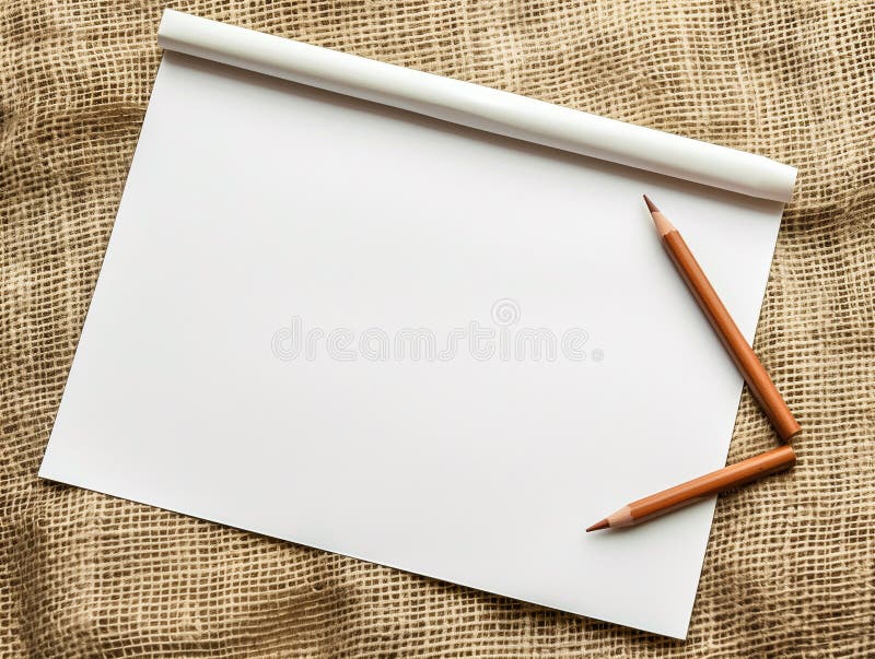 White Paper and Pencil. by Generative Ai Stock Illustration ...