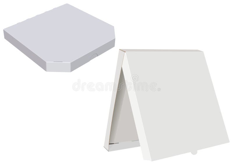 Paper Bag for Pizza Delivery, Pizza Cardboard Box Mockup Isolated ...