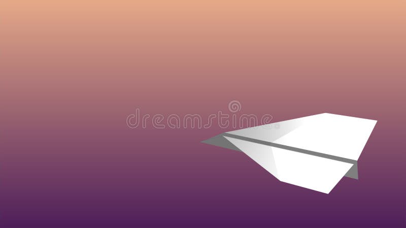 White Paper Plane Flying Background 3D Model Animation Stock ...