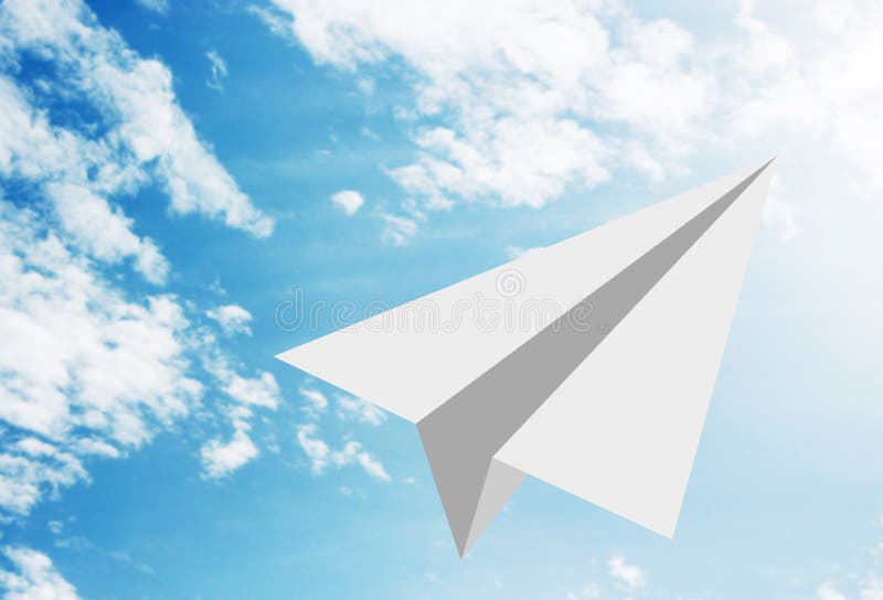White paper plane stock illustration. Illustration of speed - 41464386