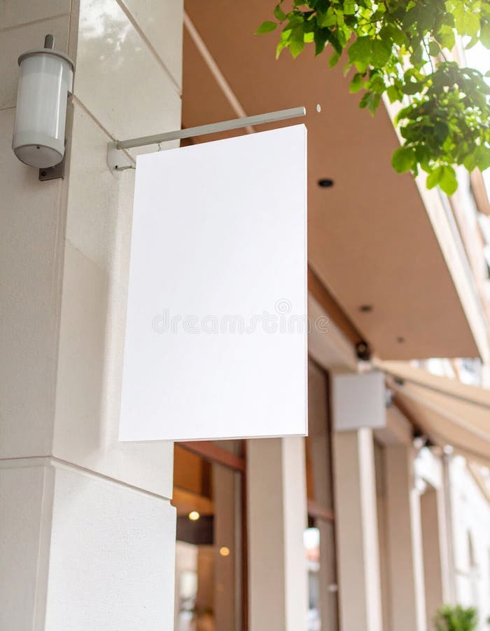 White Paper Poster Mockup Displayed Stock Illustration - Illustration ...