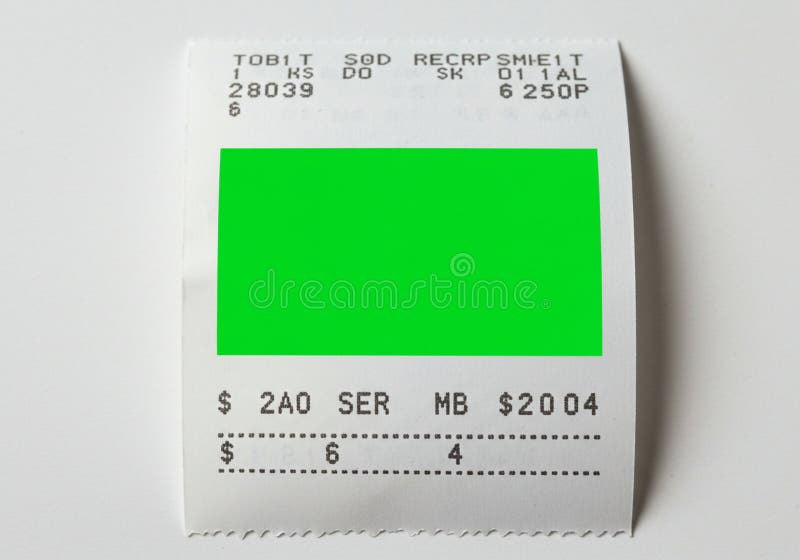 White Paper Receipt with Black Text, Featuring Various Alphanumeric ...