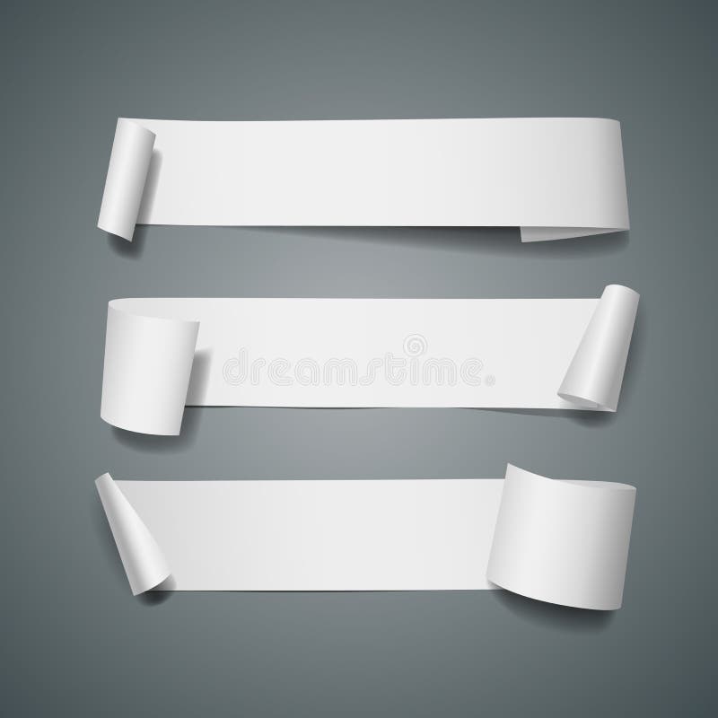White Paper Roll Long Collections Design Stock Vector - Illustration of ...