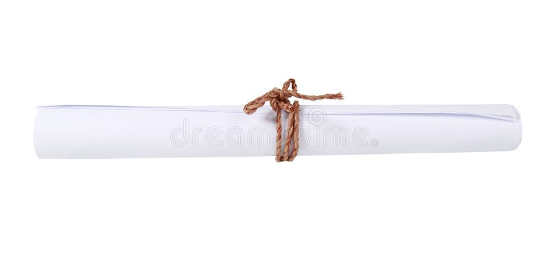 White paper roll stock image. Image of ripped, manuscript - 40117603