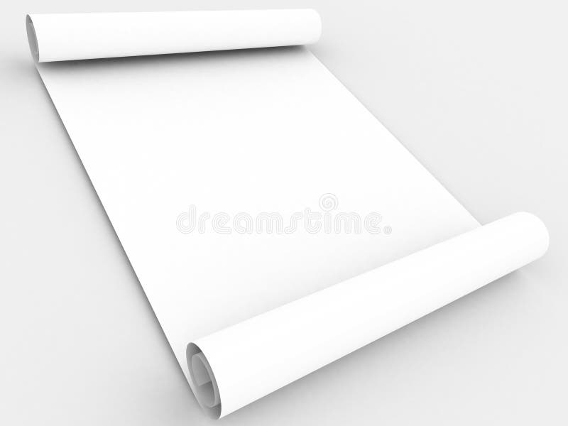 White Paper Scroll stock illustration. Illustration of paper - 6121405