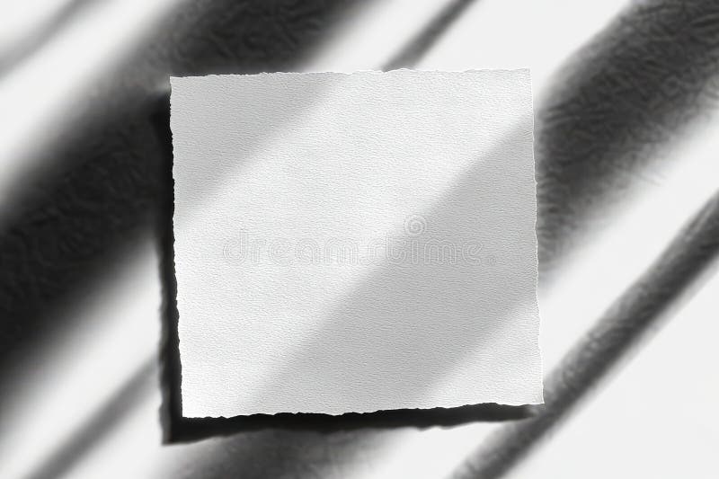 White Paper with a Shadow on it. Stock Photo - Image of color, space ...