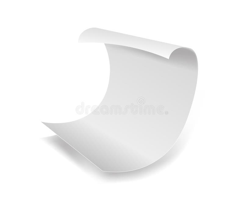 Page With Curved Corners. Business Mockup Template Stock Vector ...