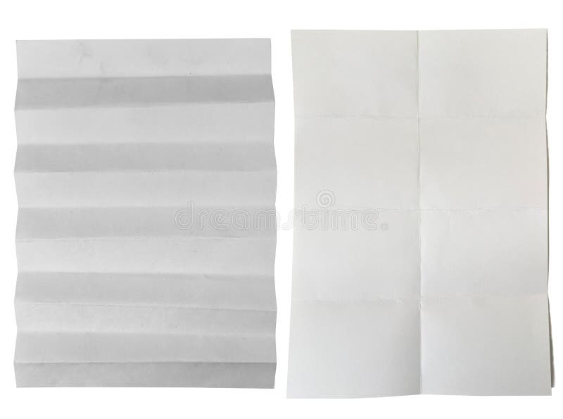 White Paper Sheet. Folded Paper Texture. Crumpled Paper or White Paper ...