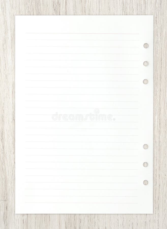 White Paper Sheet on Wood Texture for Business Background Stock Photo ...