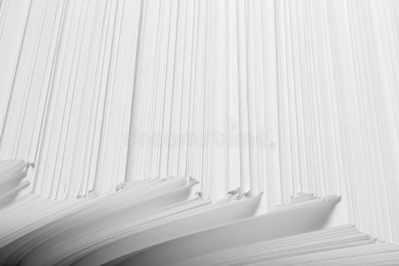 White Paper Sheets As Background, Closeup View Stock Image - Image of ...