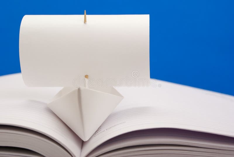 White paper ship stock image. Image of paper, pages, blue - 77381199