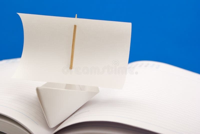 White paper ship stock photo. Image of turn, font, white - 77381222