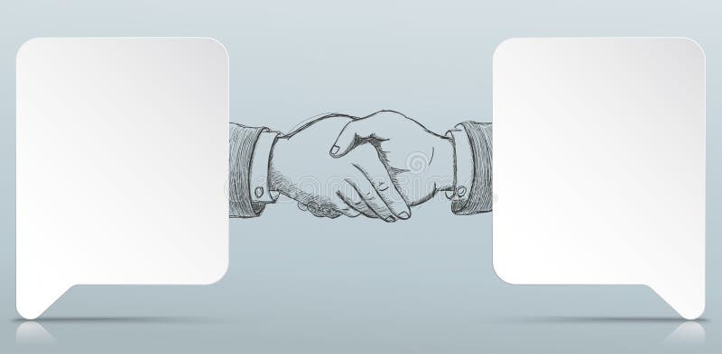 Paper Art of the Handshake Icon. Vector Illustration. Stock ...