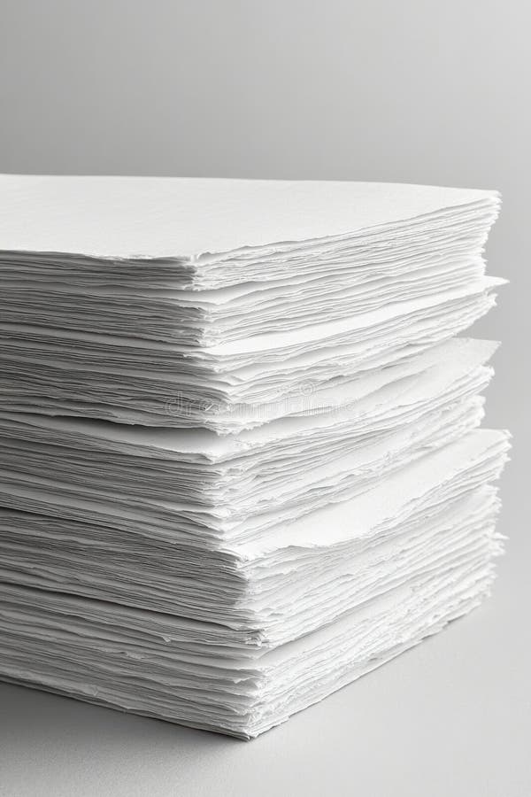 White Paper Stack, a Neat Stack of White Paper Sheets on a Simple ...