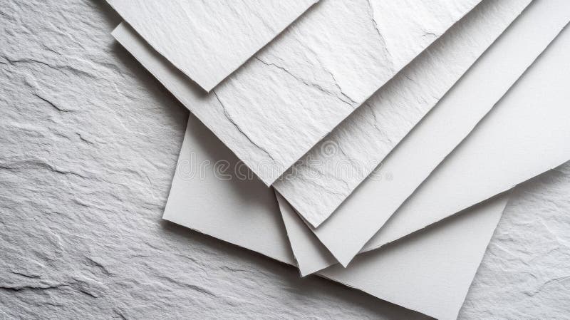 White Paper Stack with Stone Texture Stock Illustration - Illustration ...