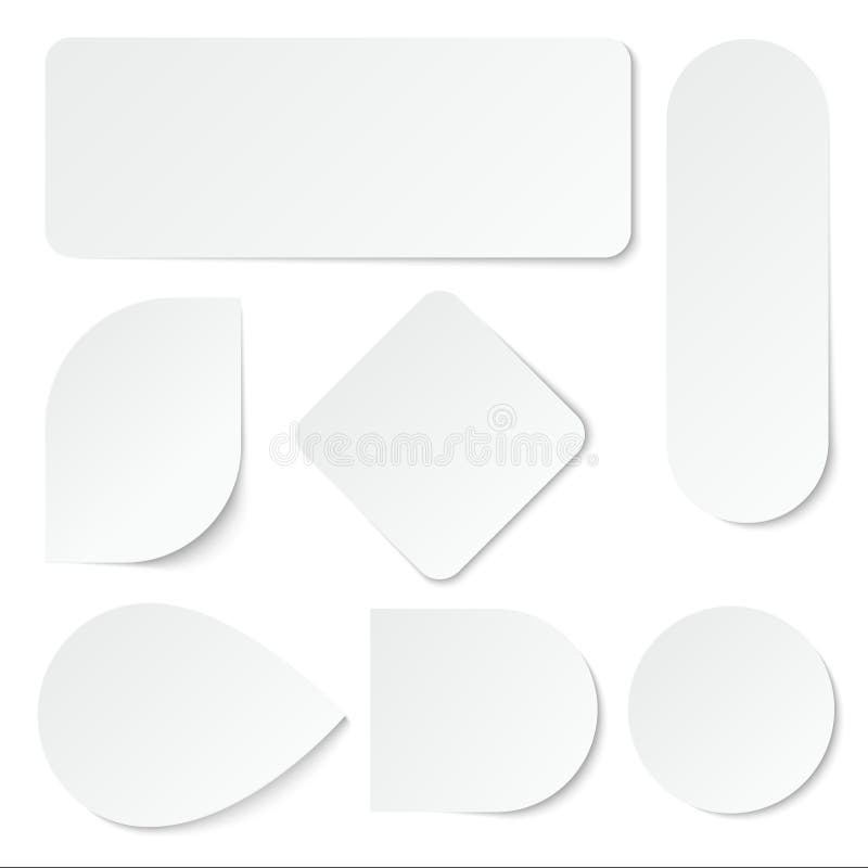 Blank White Stickers Stock Illustrations – 14,111 Blank White Stickers ...