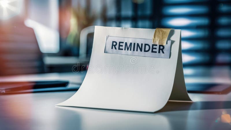 A White Paper with a Sticky Note on it that Says Reminder, AI Stock ...
