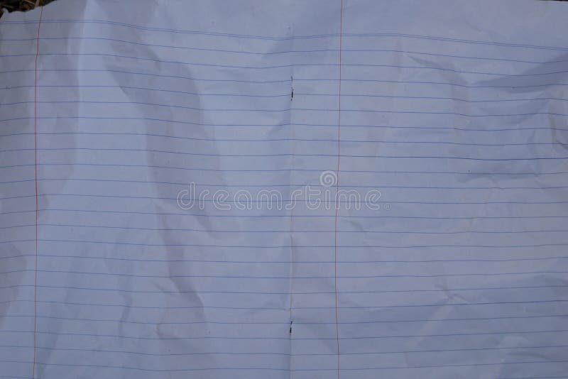 Crumpled Notebook Paper, Perfect To Use As a Background Stock Image ...