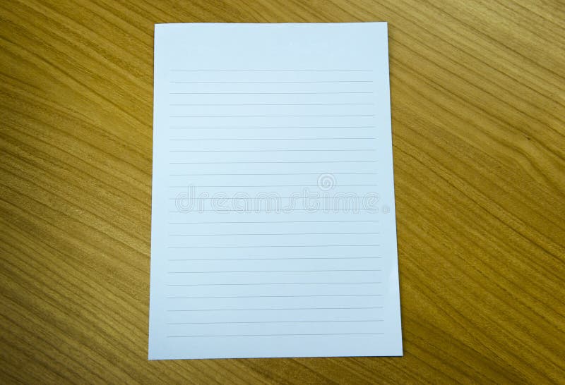 White paper on table stock image. Image of list, book - 34074741