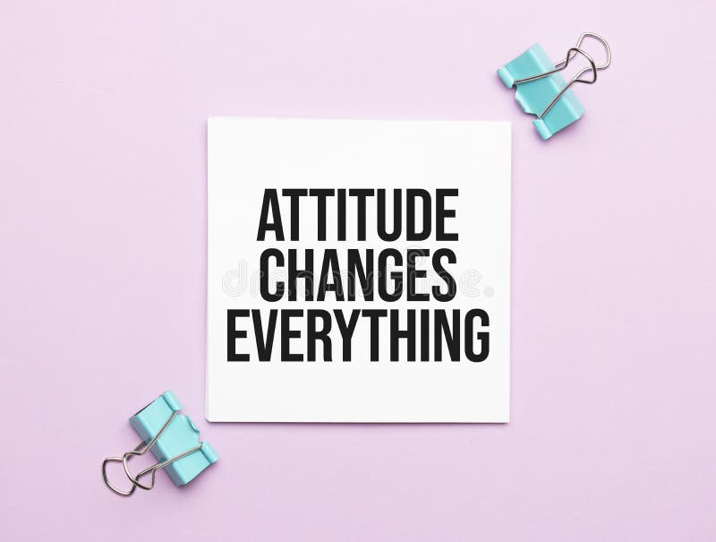 Attitude Changes Everything - Text Appearing Behind Torn Brown Paper ... Attitude Changes Everything - Text Appearing Behind Torn Brown Paper ...