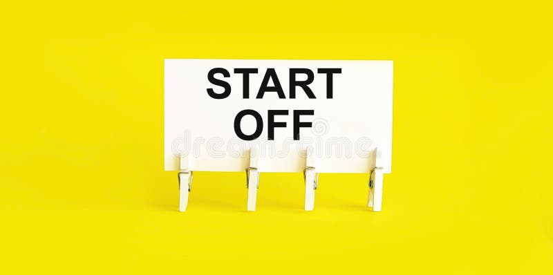 White Paper Text Start Off Yellow Background Stock Photos - Free ...